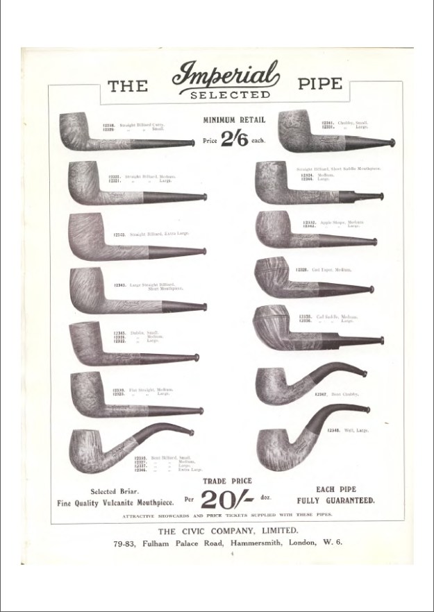 Civic Company 1921 Trade List | rebornpipes