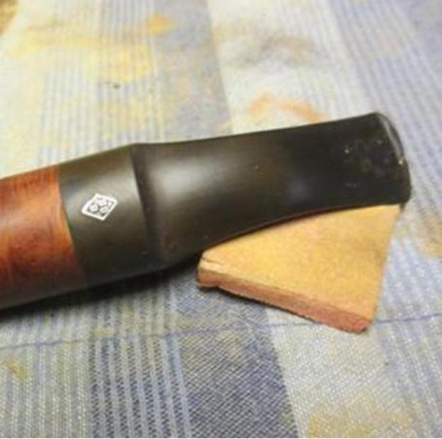 Repairing a Bite Through on a Vulcanite Stem with Black Super Glue ...