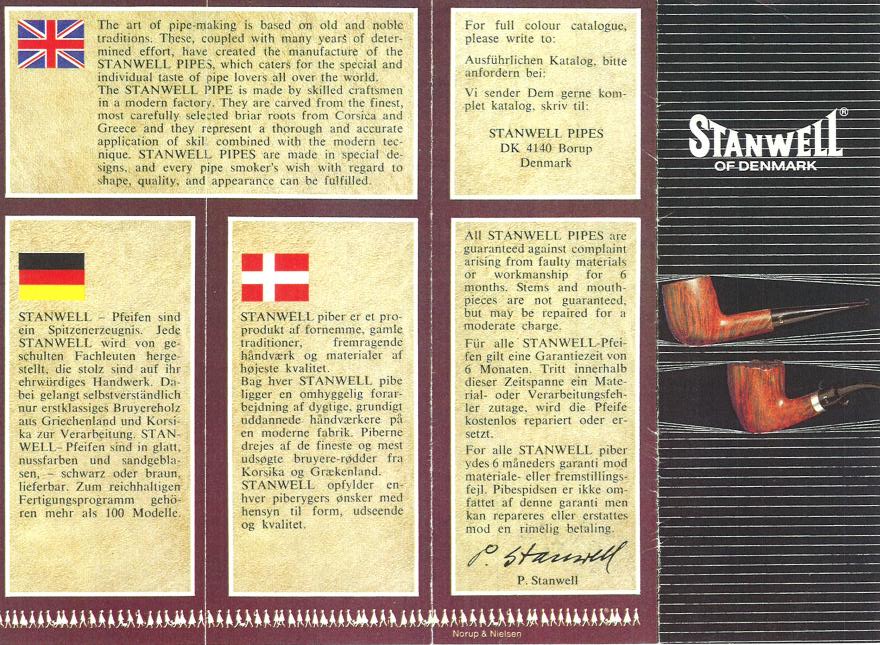 A Stanwell of Denmark Brochure | rebornpipes