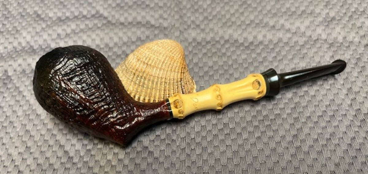 Refreshing a Dominik Sandblast Plateau Top Bamboo Acorn with a Vulcanite Stem | rebornpipes