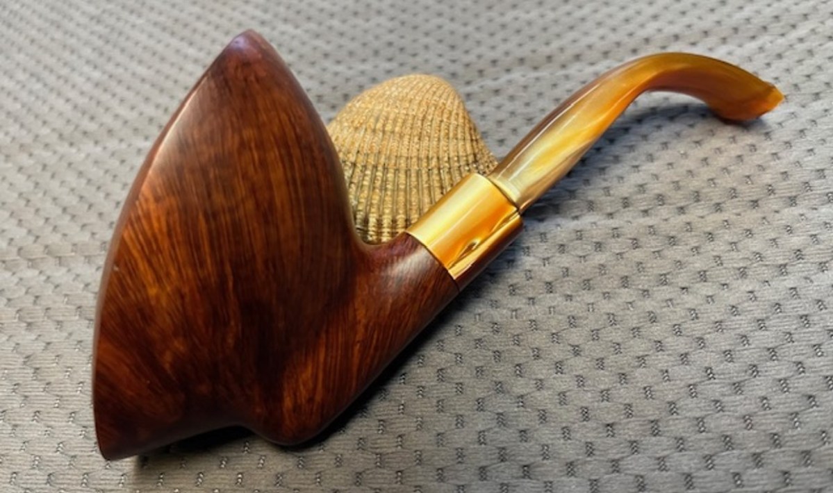 Restoring a JHW (Jack H. Weinberger) Shield Freehand with gold amber acrylic stem | rebornpipes